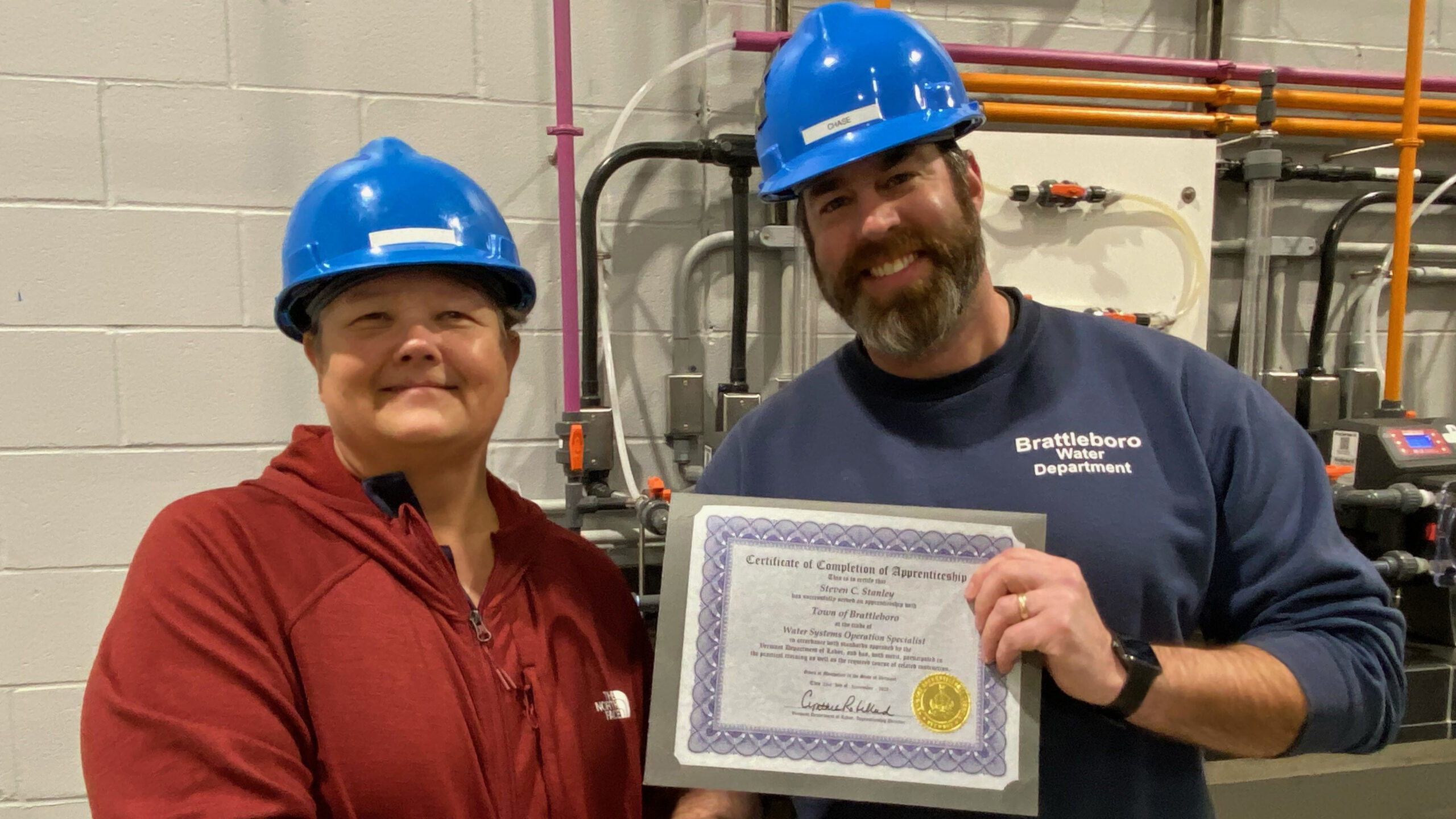 Chase Stanley Completes Apprenticeship at Brattleboro Water Department ...